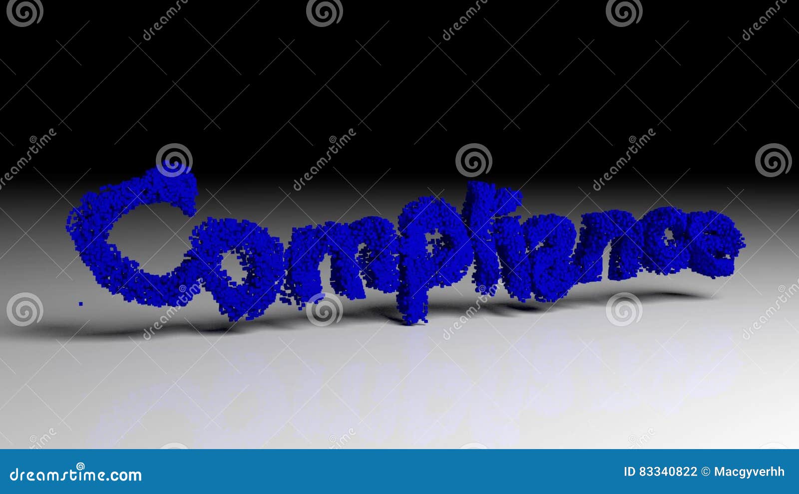 Dissolve Animation of Word Compliance in Blue Stock Footage - Video of ...