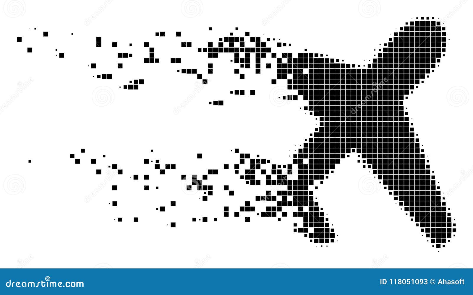 Airplane 8 Bit Pixel Game Art Cartoon Character Vector Illustration ...