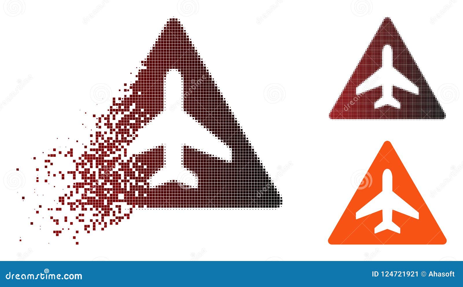 Dissolved Dot Halftone Aircraft Danger Icon Stock Vector - Illustration ... Dissolved Dot Halftone Aircraft Danger Icon Stock Vector - Illustration ...