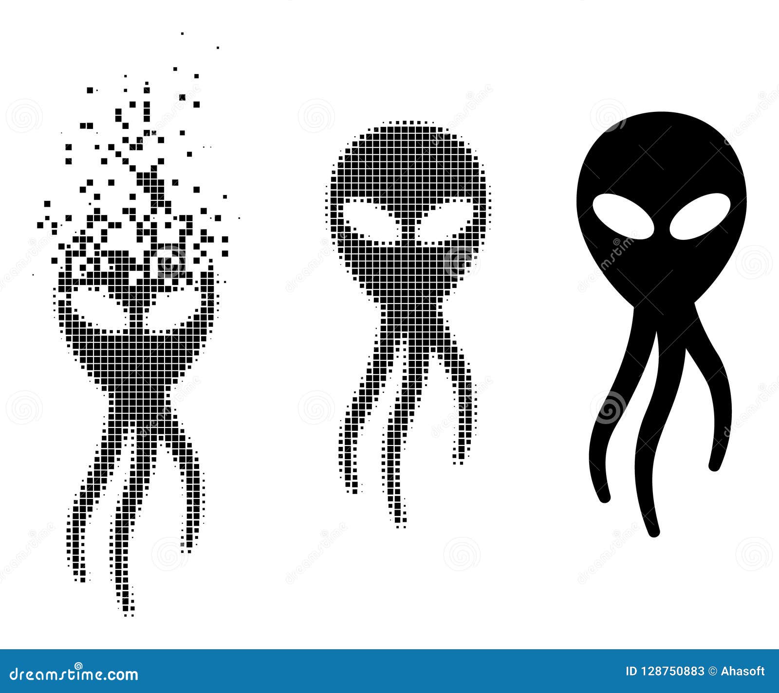 Alien Microbe Composition Icon Of Joggly Items Vector Illustration ...