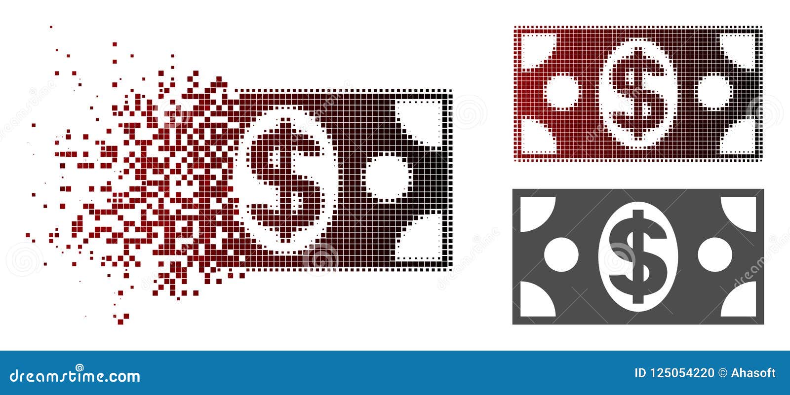 Dissolved Dot Halftone Dollar Banknote Icon Stock Vector - Illustration ... Dissolved Dot Halftone Dollar Banknote Icon Stock Vector - Illustration ...