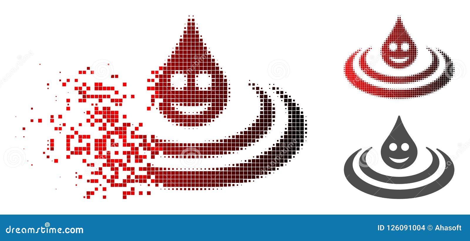 Dissolved Dot Halftone Happy Drop Ripple Icon Stock Vector ... Dissolved Dot Halftone Happy Drop Ripple Icon Stock Vector ...