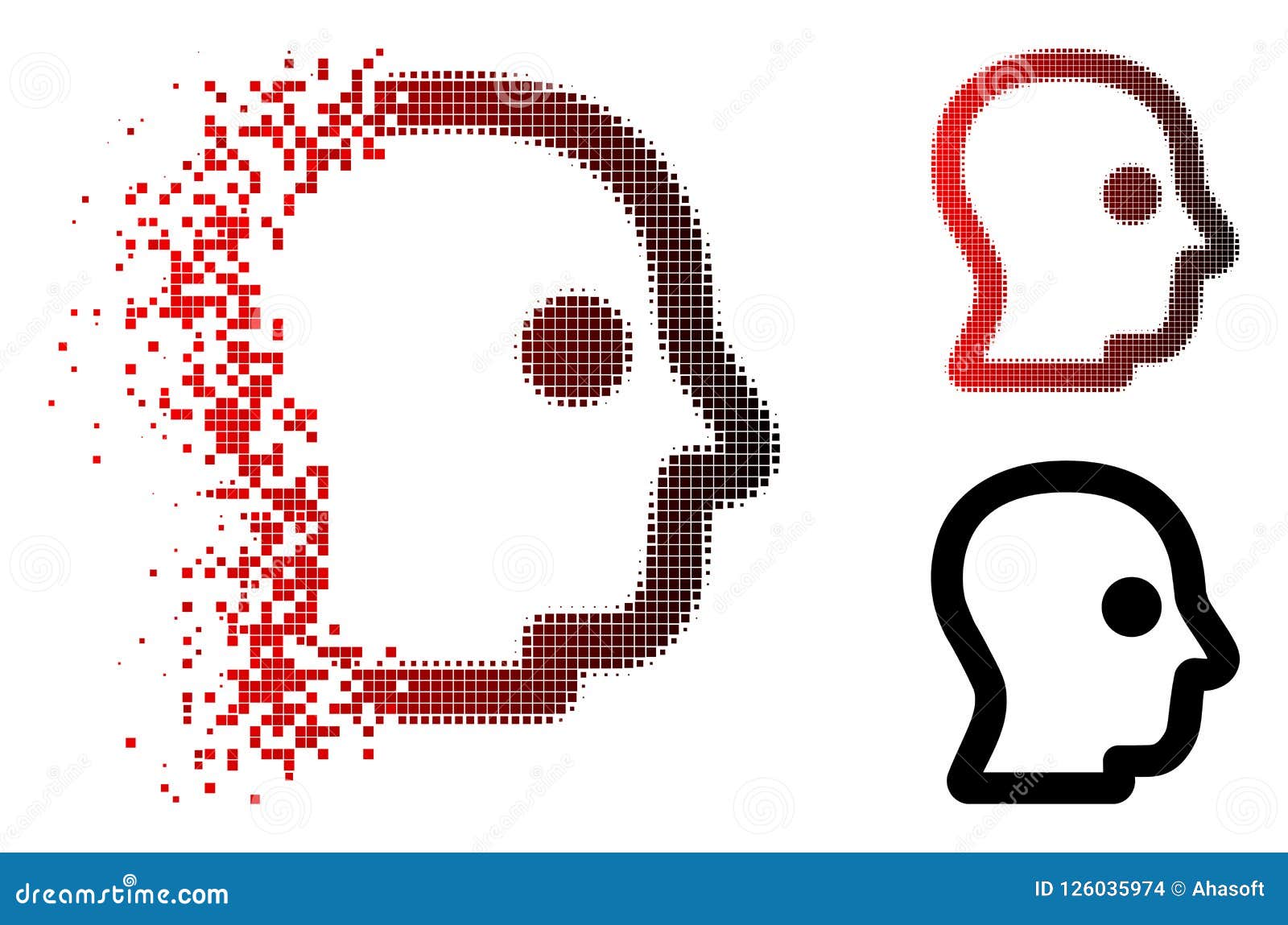 Dissolved Dot Halftone Head Profile Icon Stock Vector - Illustration of ... Dissolved Dot Halftone Head Profile Icon Stock Vector - Illustration of ...
