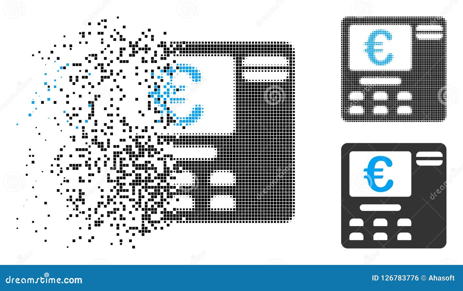 Dissolved Dotted Halftone Euro ATM Icon Stock Vector - Illustration of ... Dissolved Dotted Halftone Euro ATM Icon Stock Vector - Illustration of ...