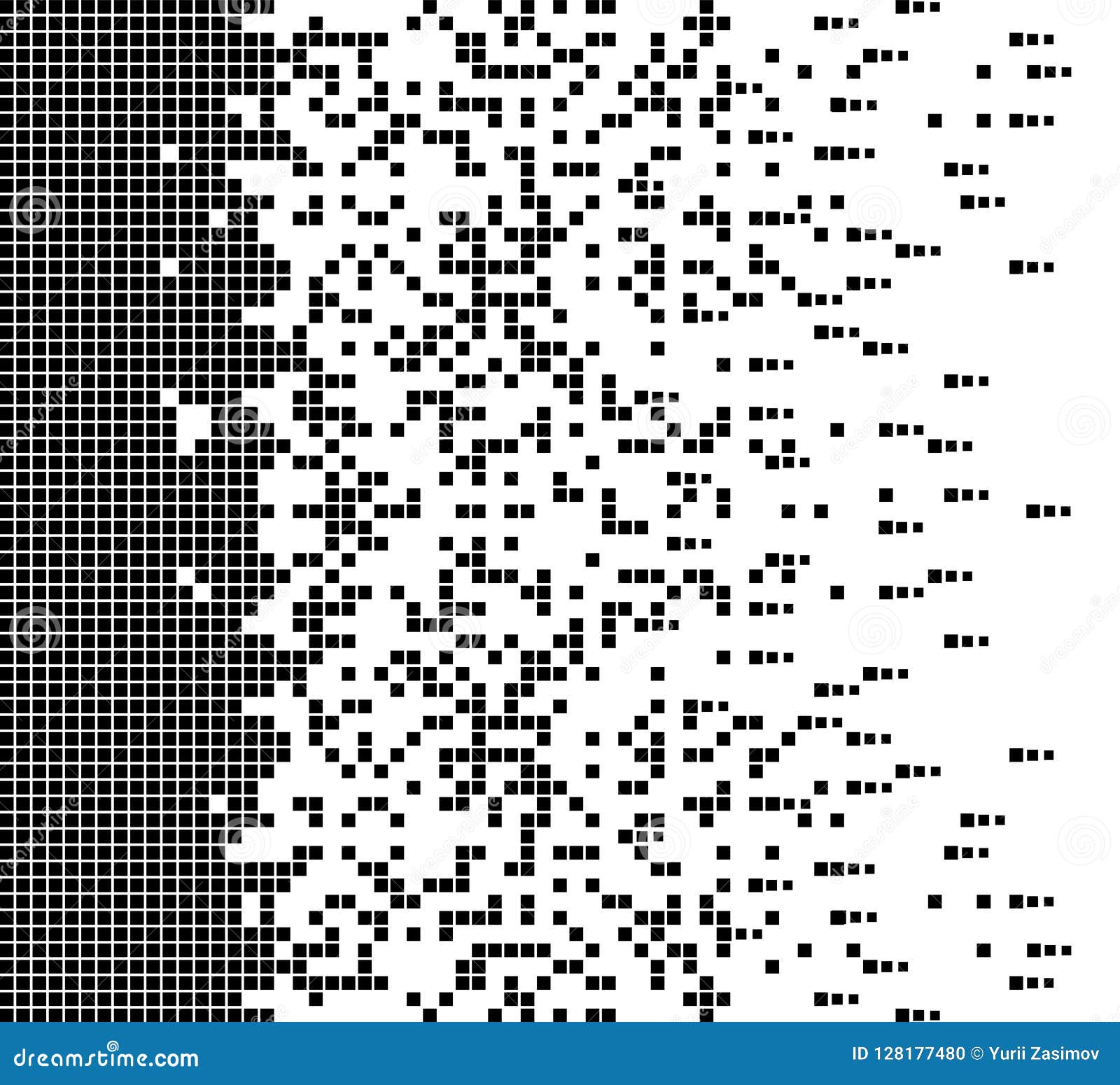 Dissolved Filled Square Dotted Vector Icon with Disintegration Effect ...