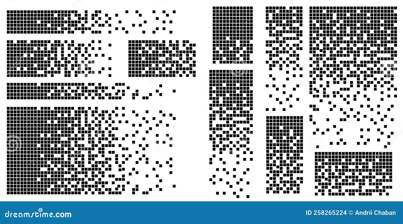 Dissolved Filled Square Dotted Vector Icon with Disintegration Effect ...