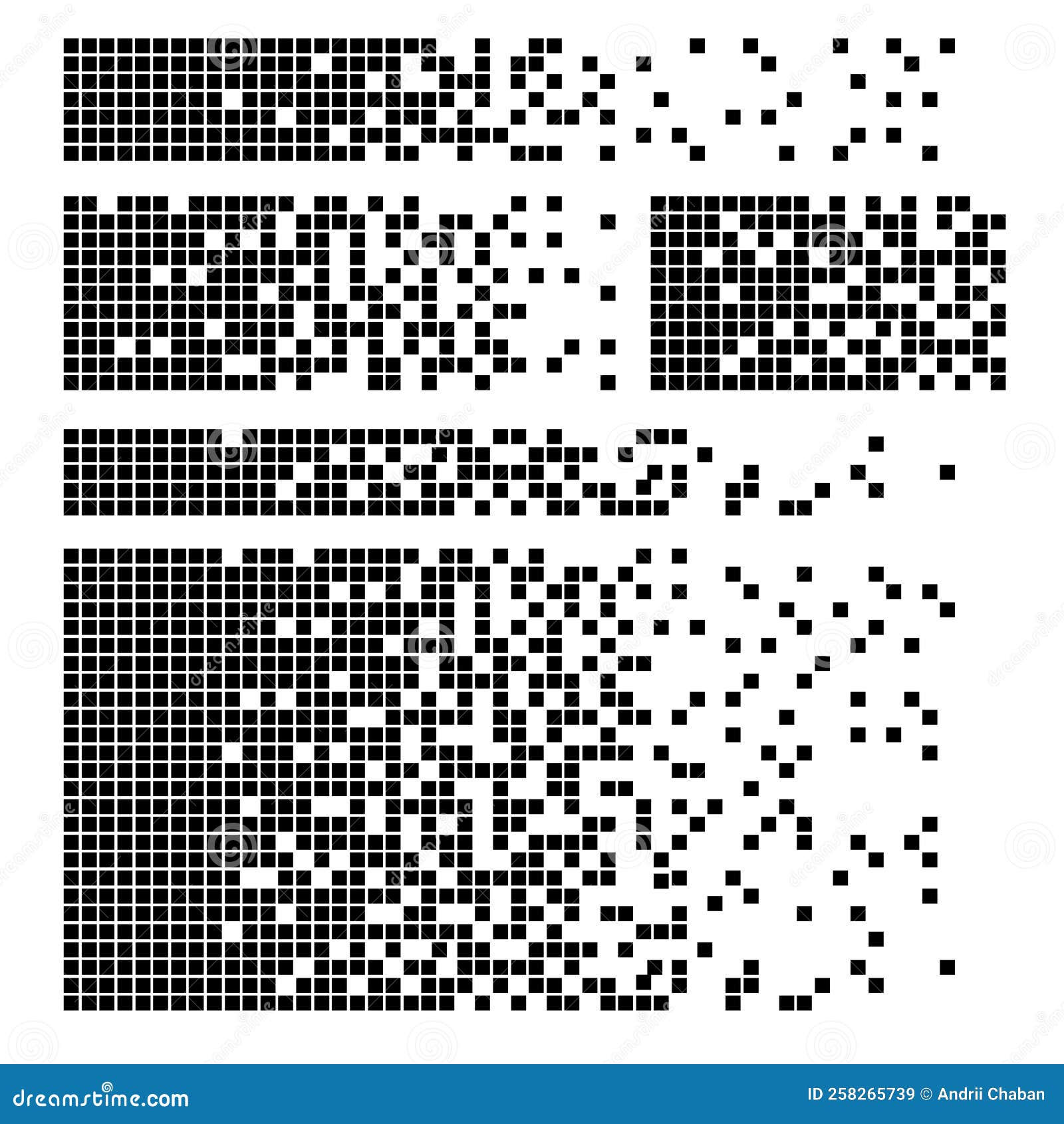 Dissolved Filled Square Dotted Vector Icon with Disintegration Effect ...