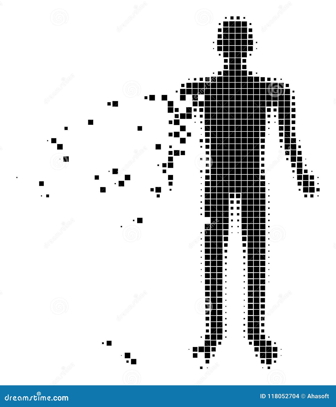 Human Decomposed Pixel Icon Stock Vector - Illustration of dissolution ...