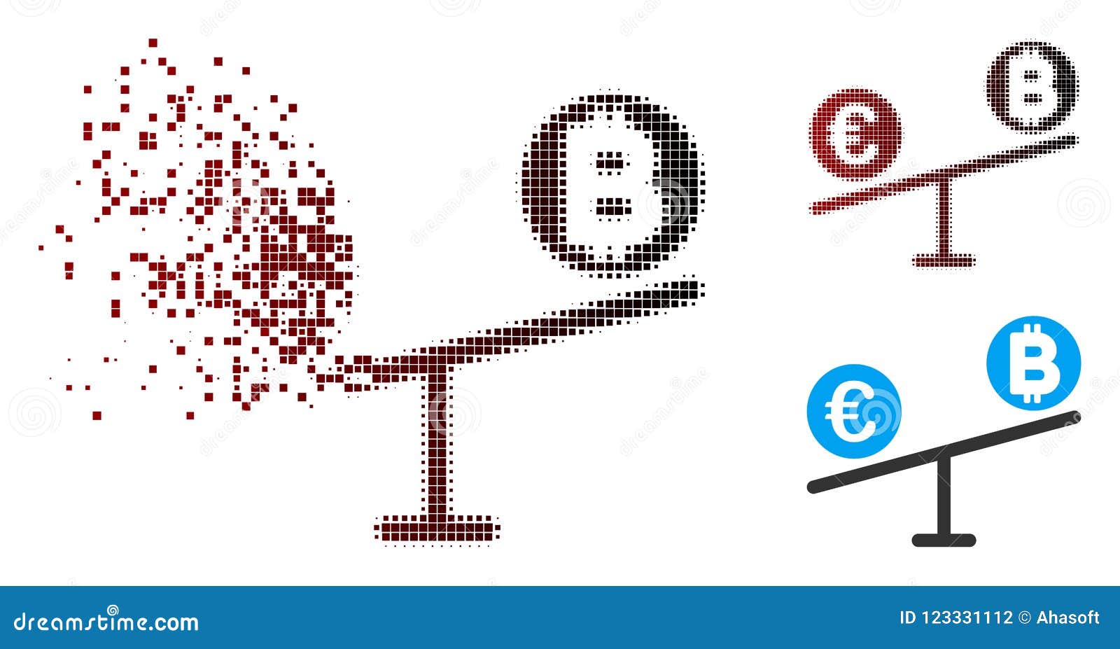 Dissolved Pixel Halftone Bitcoin Euro Market Swings Icon Stock Vector ... Dissolved Pixel Halftone Bitcoin Euro Market Swings Icon Stock Vector ...