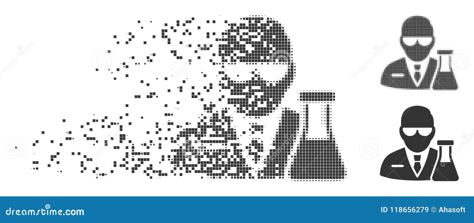 Dissolved Pixel Halftone Chemical Scientist Icon Stock Vector ... Dissolved Pixel Halftone Chemical Scientist Icon Stock Vector ...