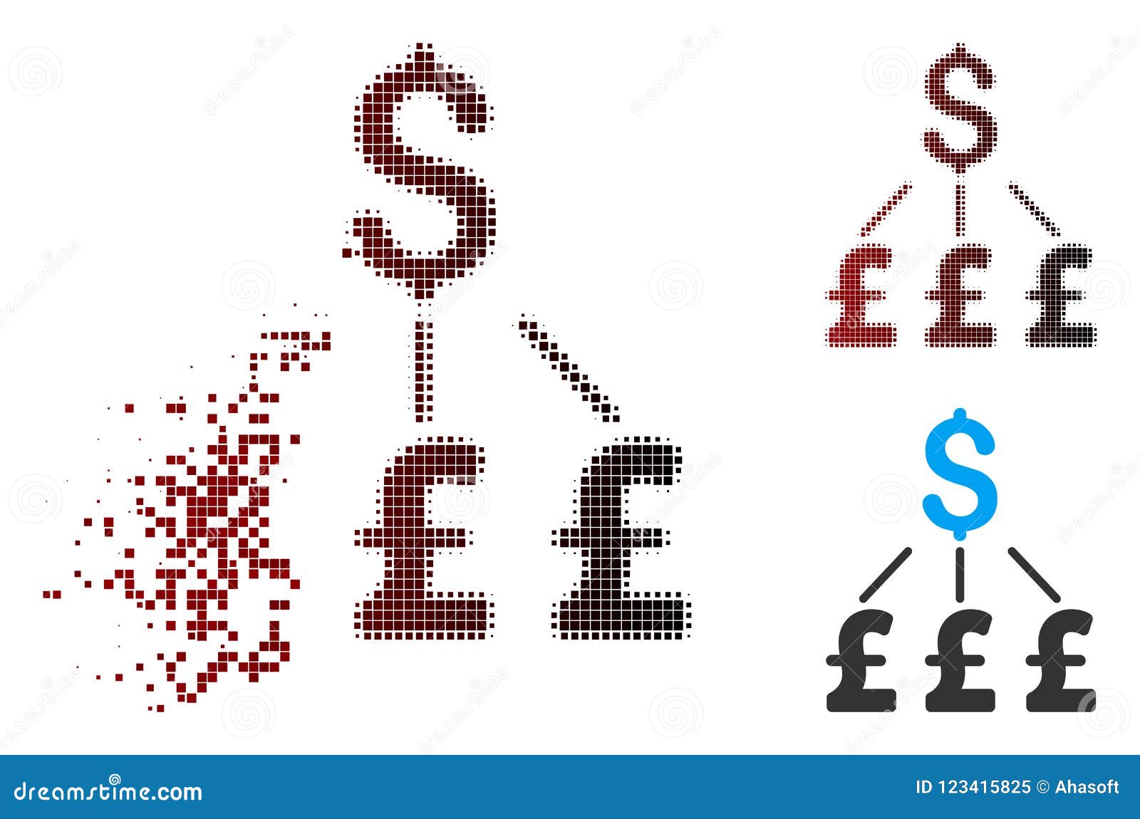 Dissolved Pixel Halftone Dollar Pound Links Pound Icon Stock Vector ... Dissolved Pixel Halftone Dollar Pound Links Pound Icon Stock Vector ...