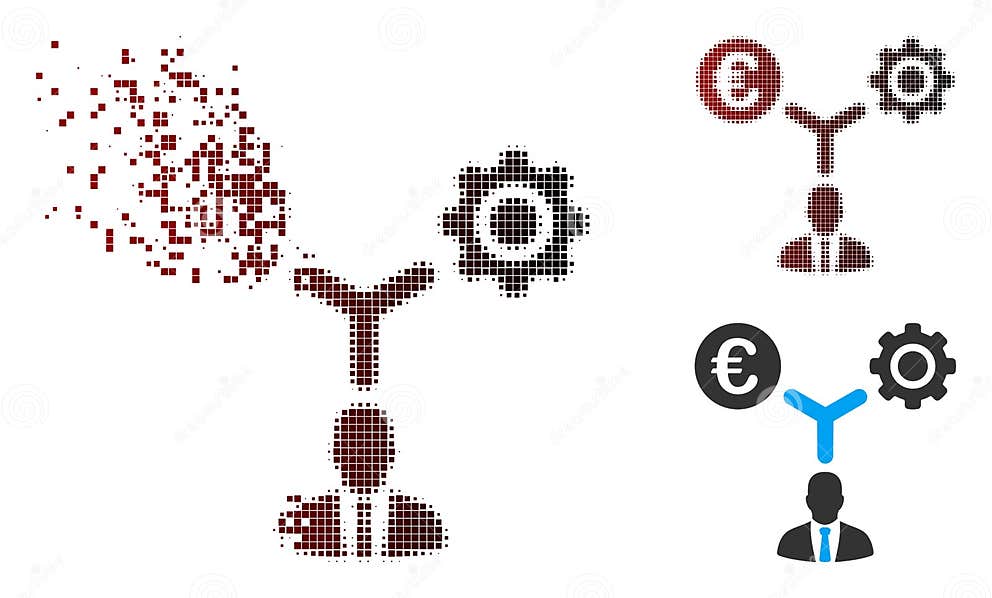 Dissolved Pixel Halftone Euro Financial Development Icon Stock Vector ... Dissolved Pixel Halftone Euro Financial Development Icon Stock Vector ...