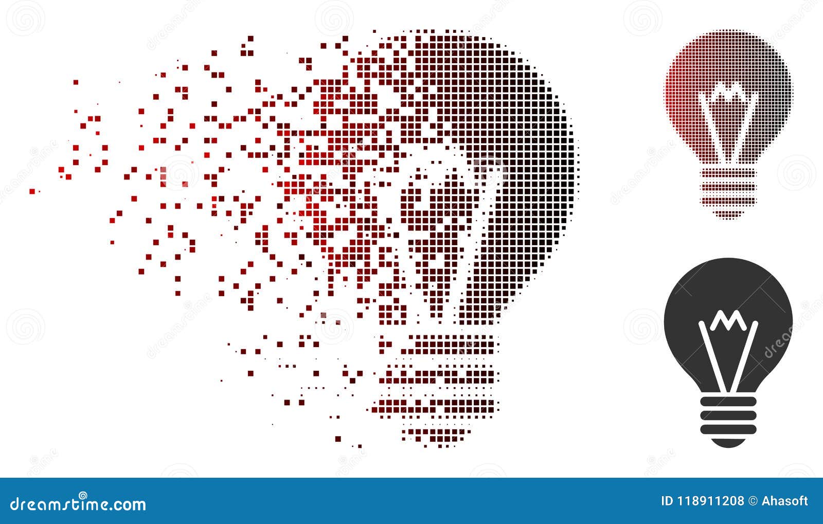Dissolved Pixel Halftone Hint Bulb Icon Stock Vector - Illustration of ... Dissolved Pixel Halftone Hint Bulb Icon Stock Vector - Illustration of ...