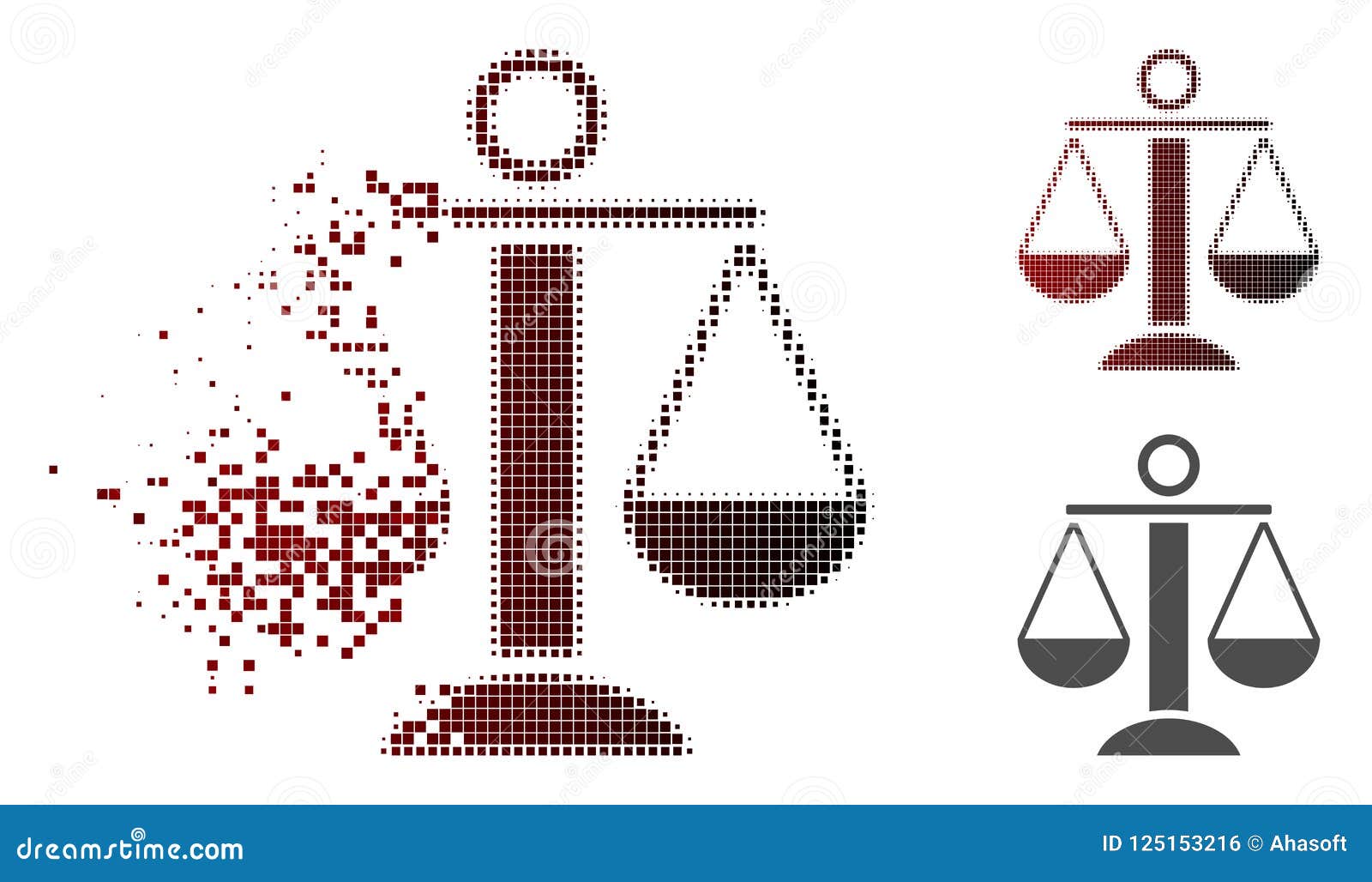 Dissolved Pixel Halftone Scales Balance Icon Stock Vector ... Dissolved Pixel Halftone Scales Balance Icon Stock Vector ...