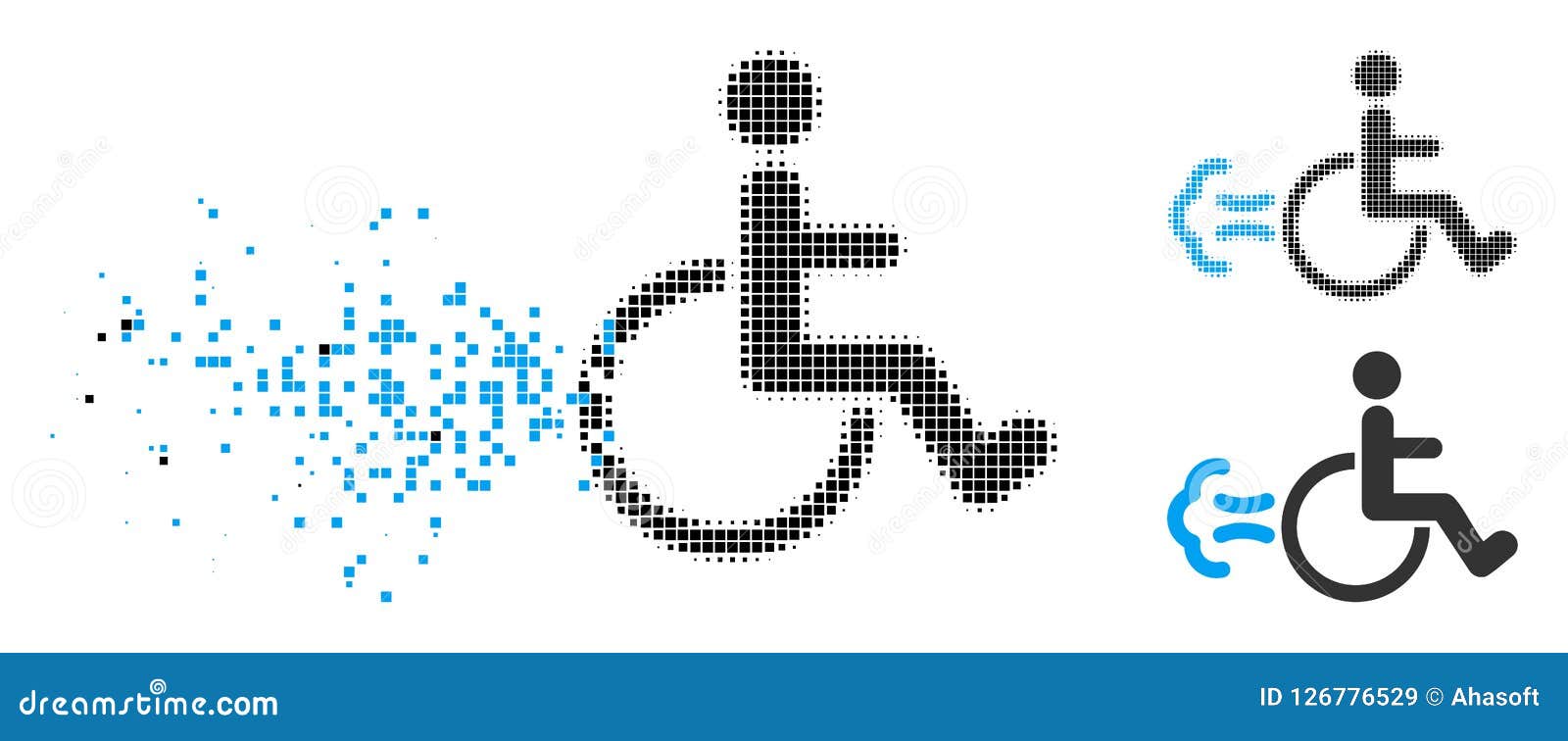 Dissolved Pixelated Halftone Patient Movement Icon Stock Vector ...