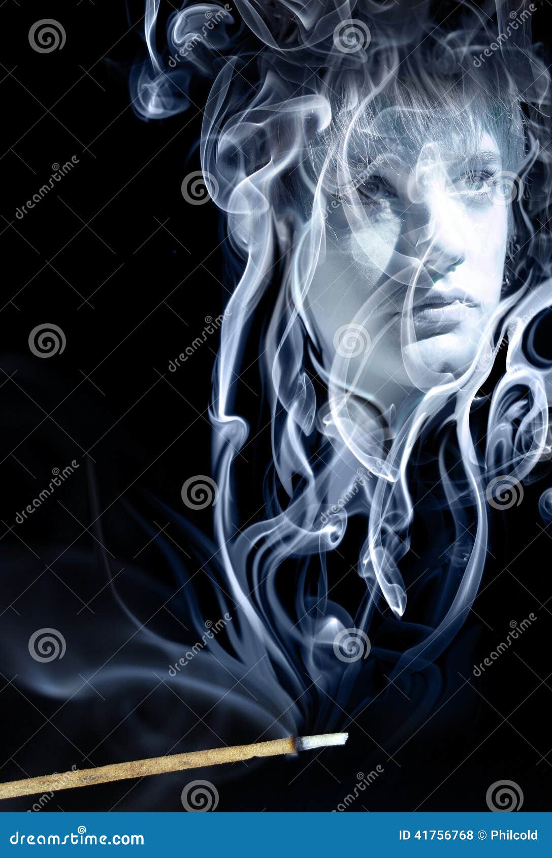 Dissolved into smoke stock illustration. Illustration of memory - 41756768
