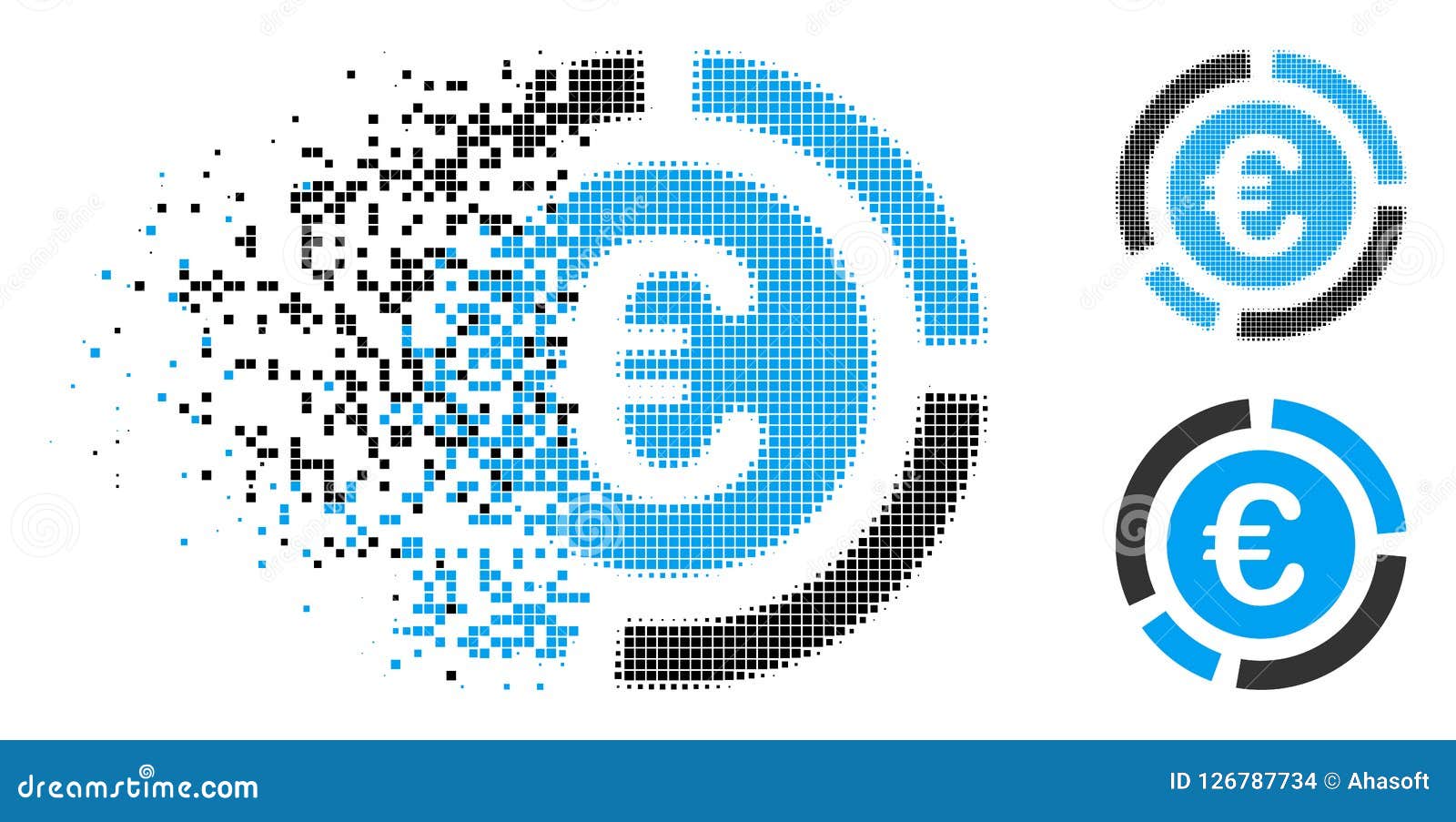 Dissolving Dot Halftone Euro Financial Diagram Icon Stock Vector ... Dissolving Dot Halftone Euro Financial Diagram Icon Stock Vector ...