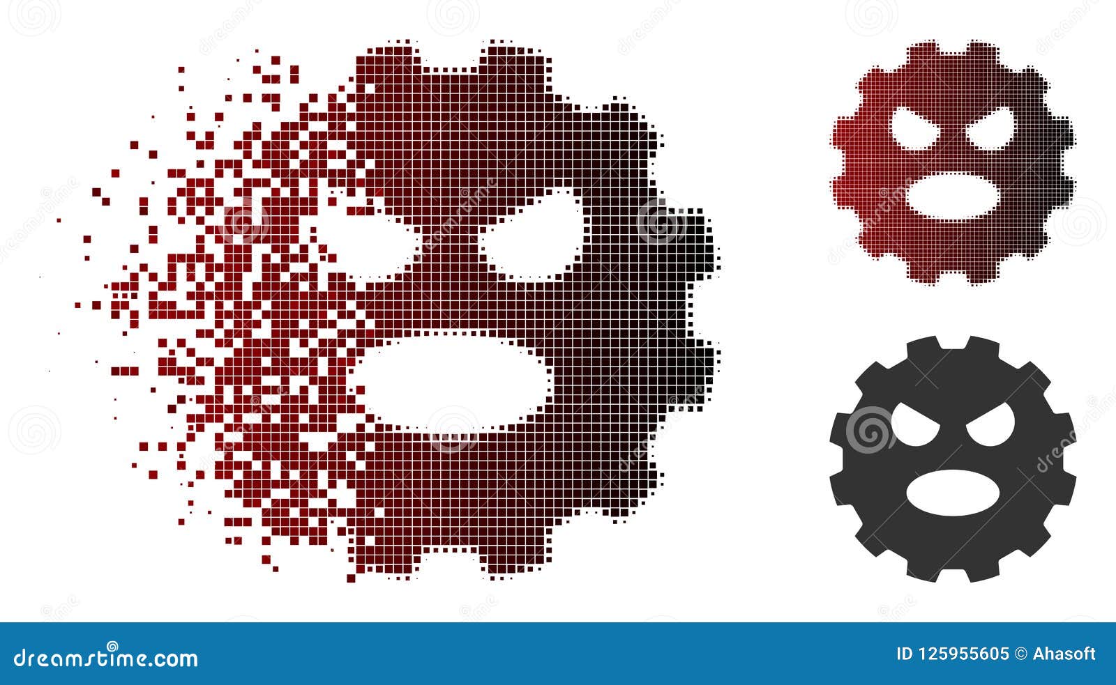 Dissolving Dot Halftone Scream Smiley Gear Icon Stock Vector ... Dissolving Dot Halftone Scream Smiley Gear Icon Stock Vector ...