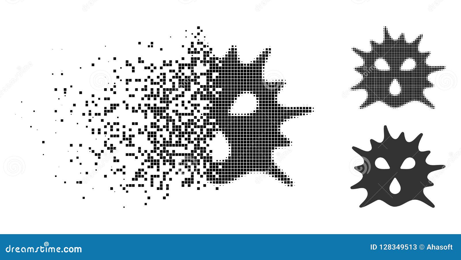 Dissolving Dot Halftone Virus Structure Icon Stock Vector ... Dissolving Dot Halftone Virus Structure Icon Stock Vector ...