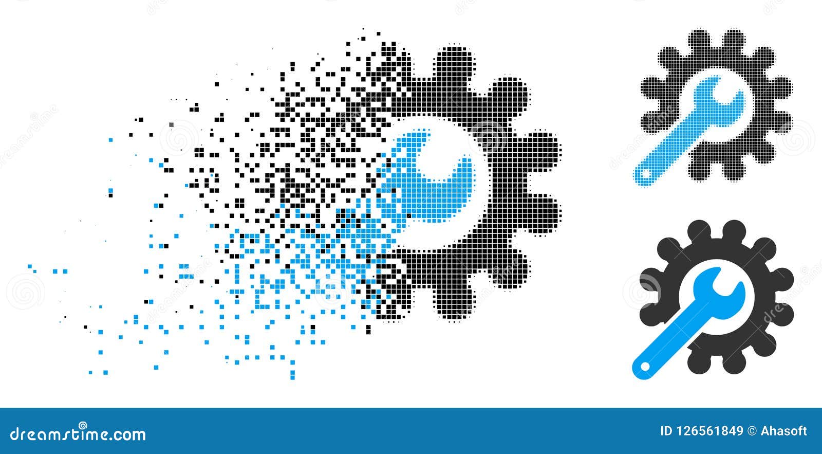 Dissolving Pixel Halftone Customization Tools Icon Stock Vector ...