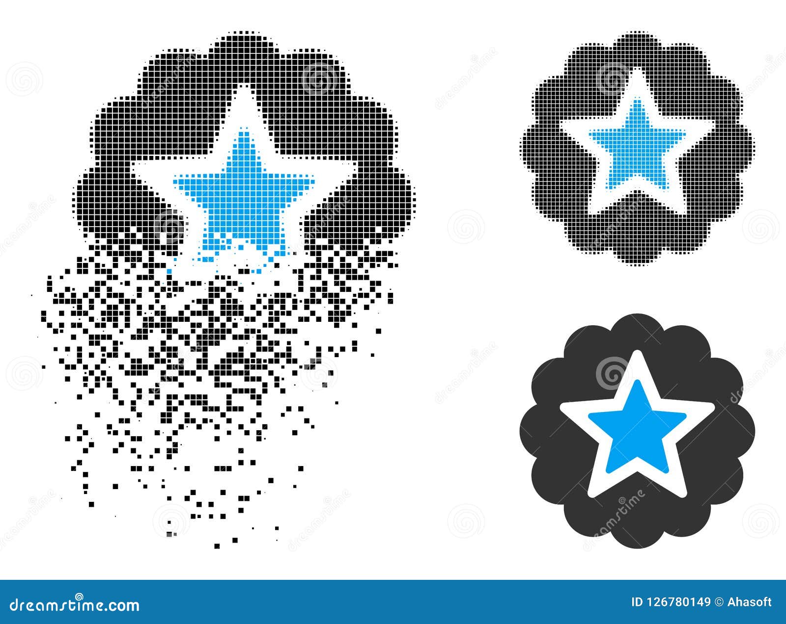 Dissolving Pixel Halftone Premium Icon Stock Vector - Illustration of ...