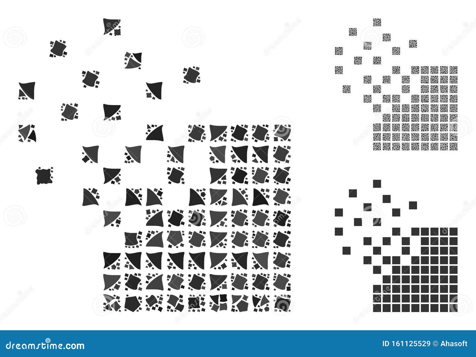 Dissolving Pixel Halftone Barrack Building Icon Vector Illustration ... Dissolving Pixel Halftone Barrack Building Icon Vector Illustration ...