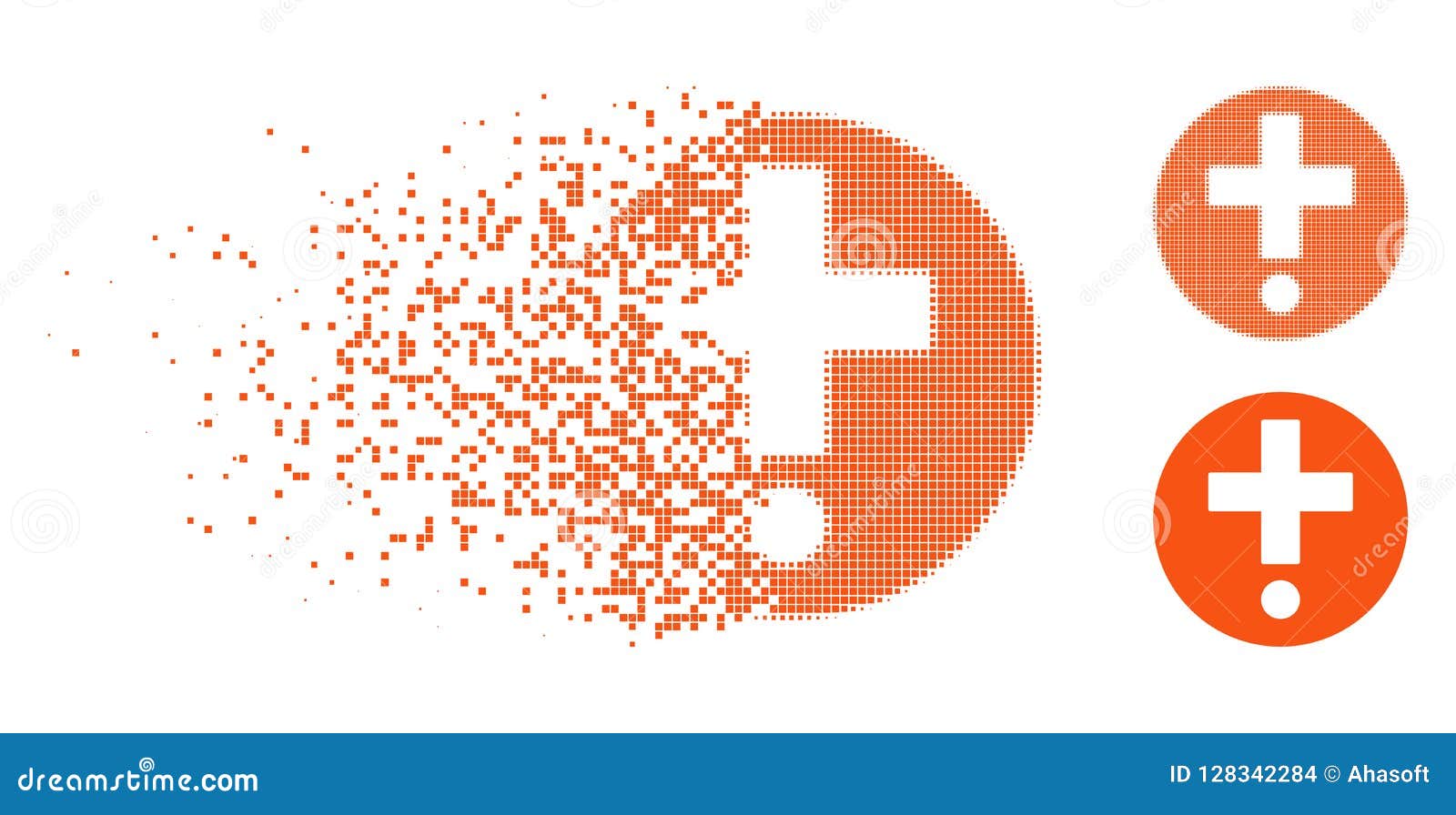 Dissolving Pixelated Halftone Pharmacy Icon Stock Vector - Illustration ...