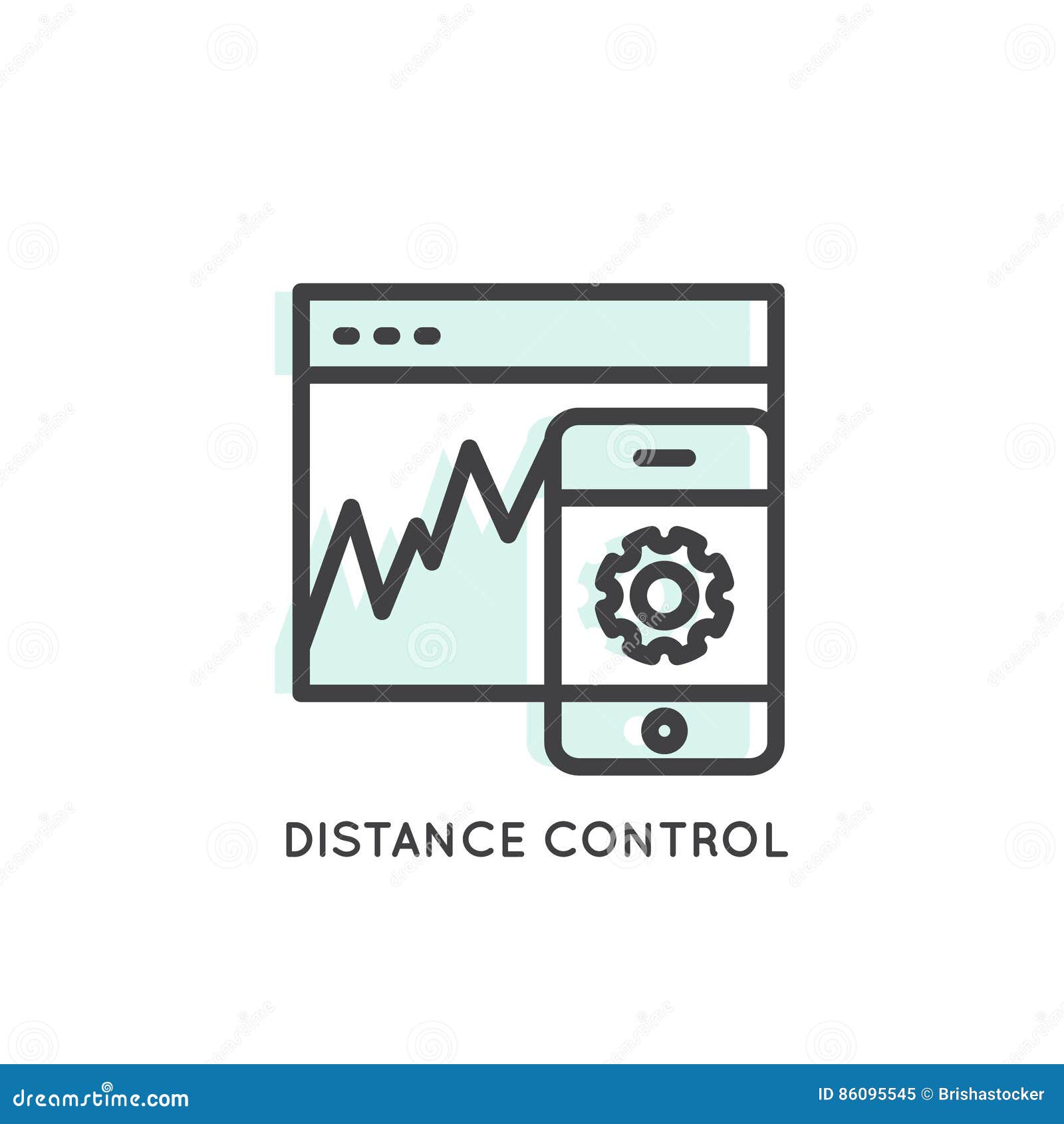 Distance Control Online Web and Mobile Application Management Stock ...