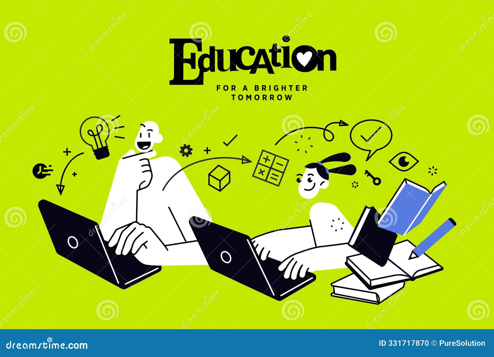 Distance education banner stock illustration. Illustration of sign ...
