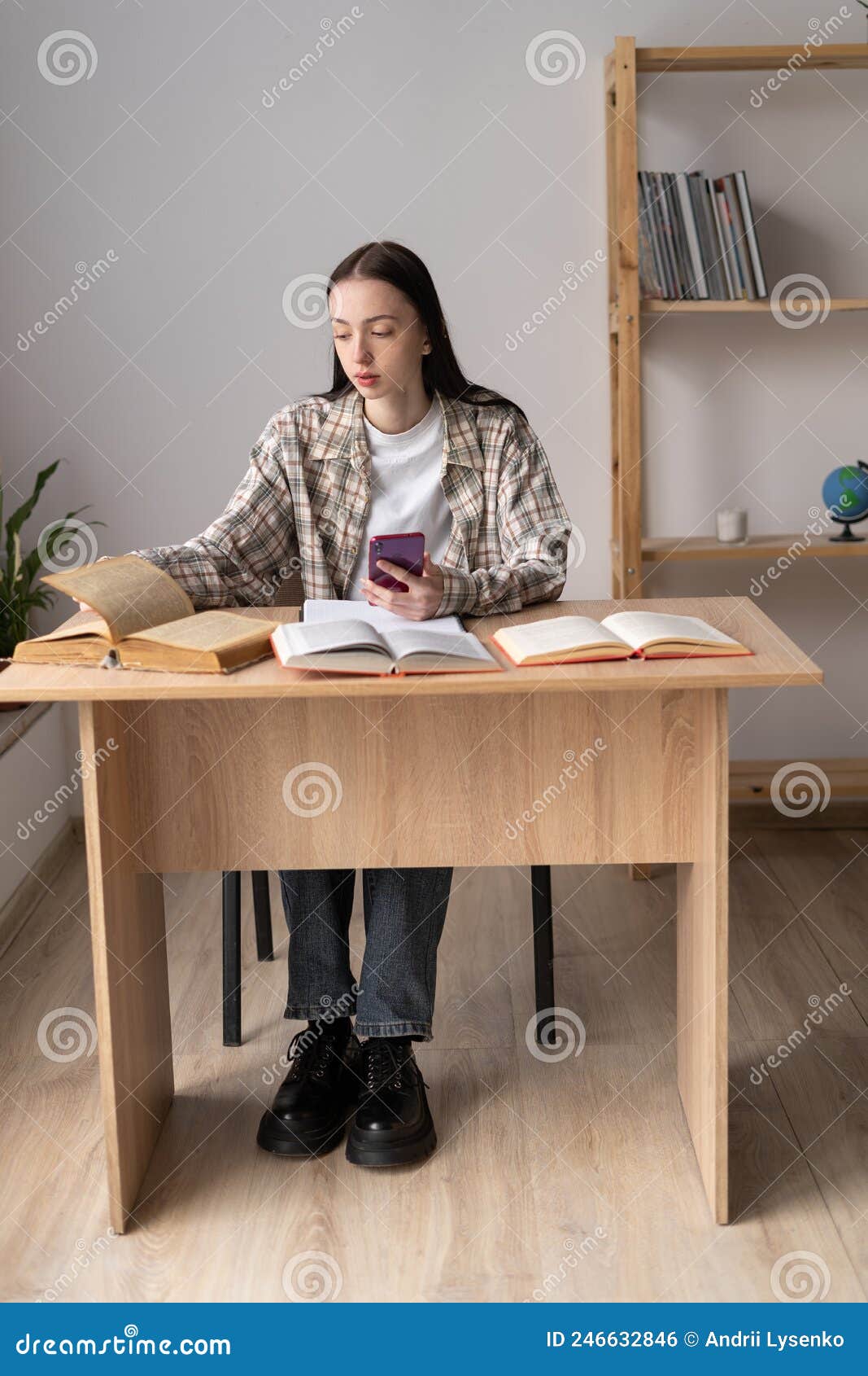 Distance Education, College Student Studying Remotely Using Modern ...