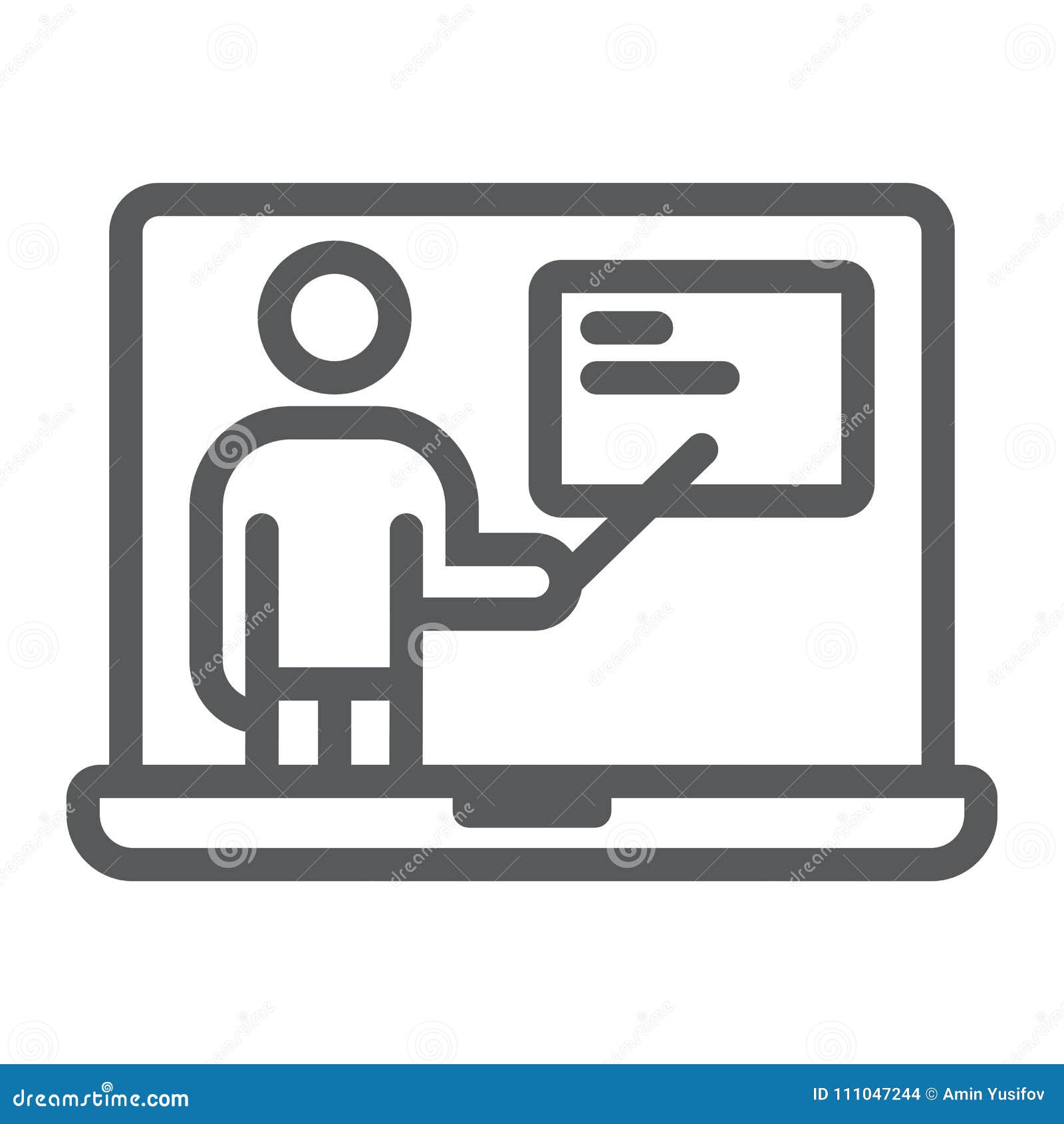Distance Education Line Icon, E Learning Stock Vector - Illustration of ... Distance Education Line Icon, E Learning Stock Vector - Illustration of ...