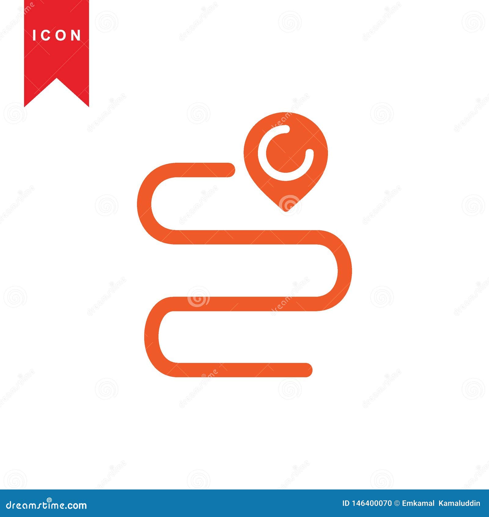 Distance icon stock illustration. Illustration of symbol - 146400070