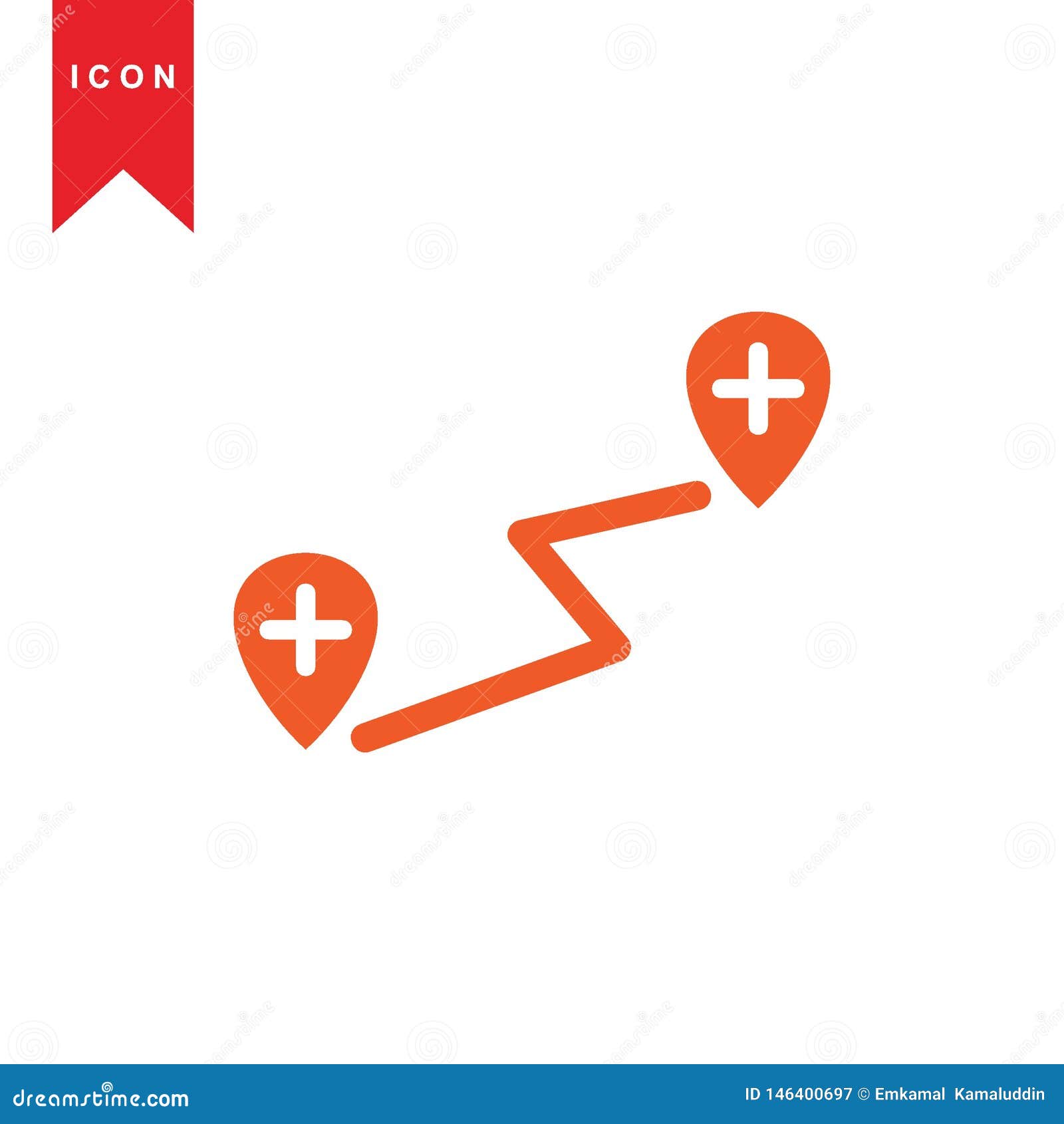 Distance icon stock illustration. Illustration of sign - 146400697