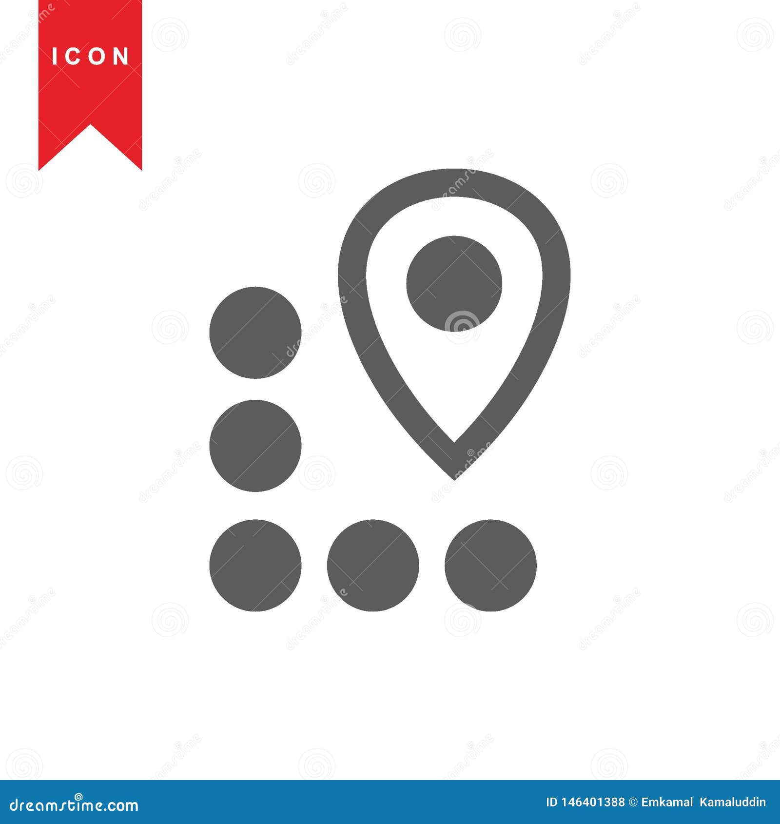 Distance icon stock vector. Illustration of background - 146401388