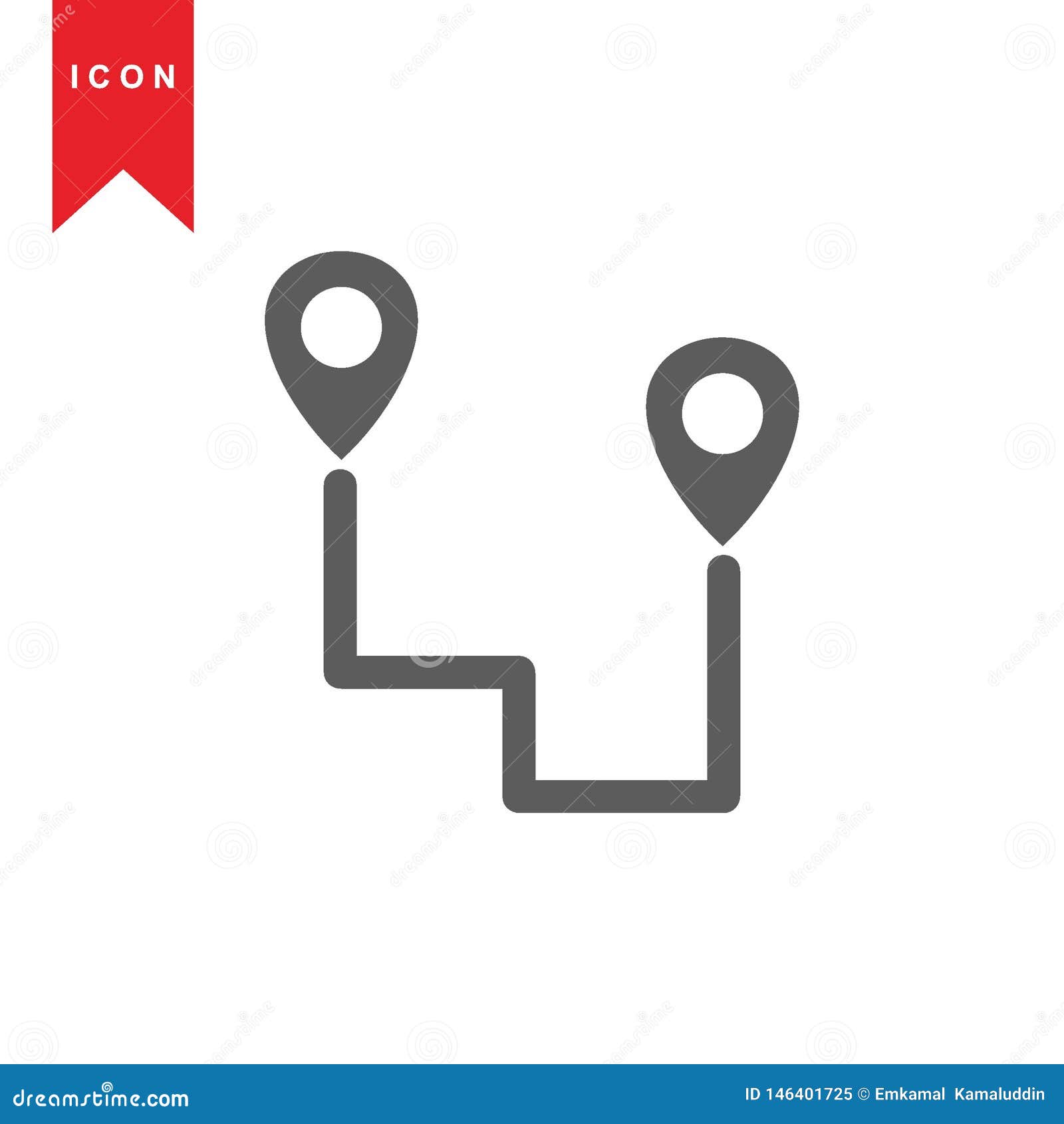 Distance icon stock illustration. Illustration of symbol - 146401725