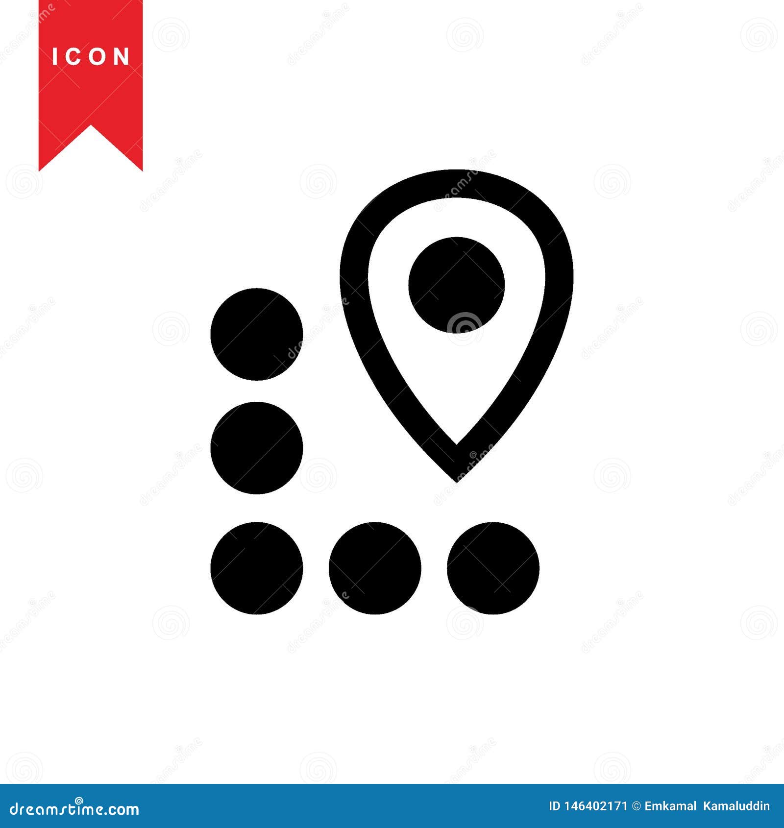 Distance icon stock illustration. Illustration of sign - 146402171