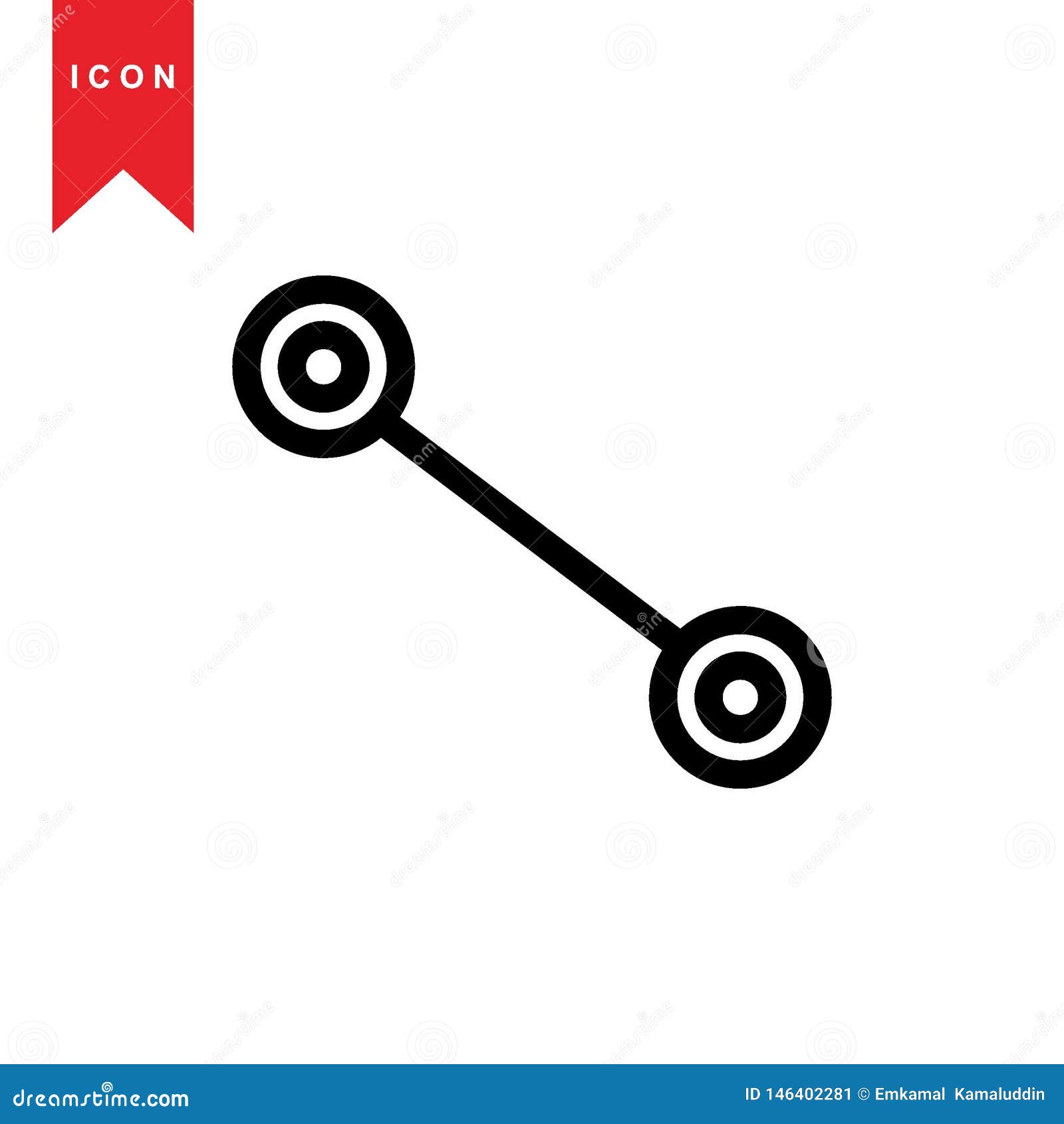 Distance icon stock illustration. Illustration of sign - 146402281