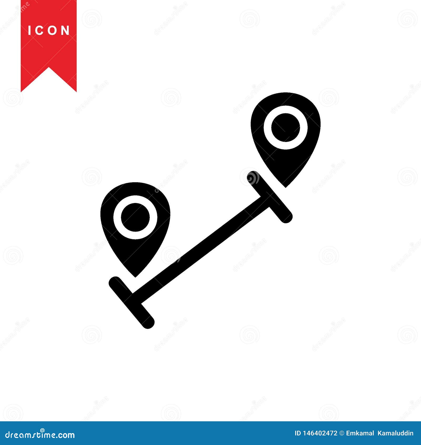 Distance icon stock illustration. Illustration of element - 146402472