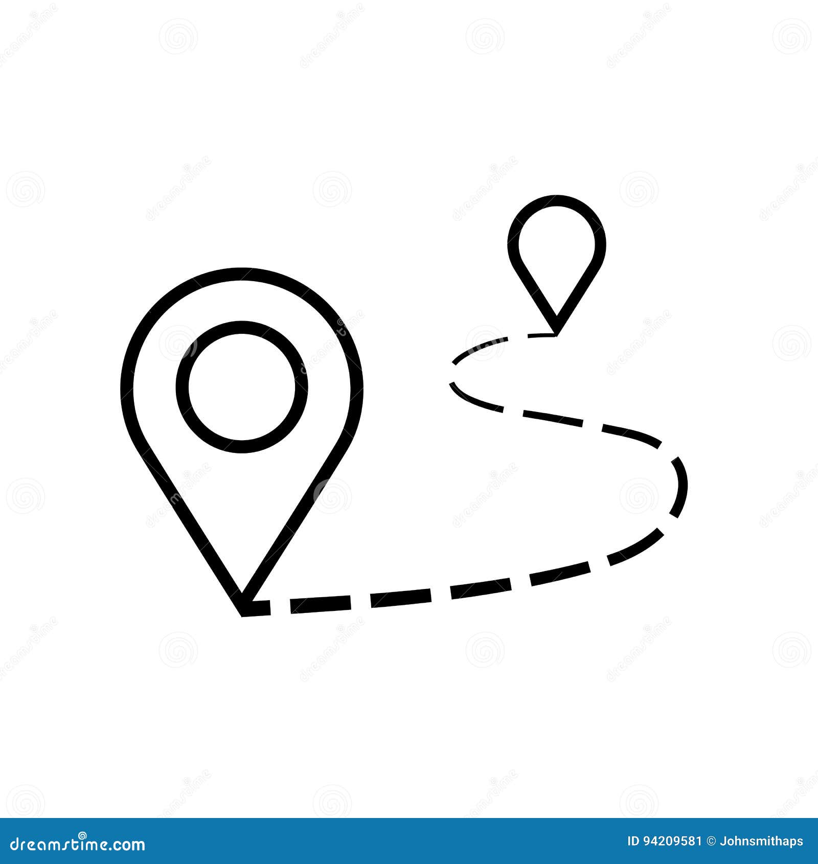 Distance Icon. Arrow Icon On White Background. Vector | CartoonDealer ...