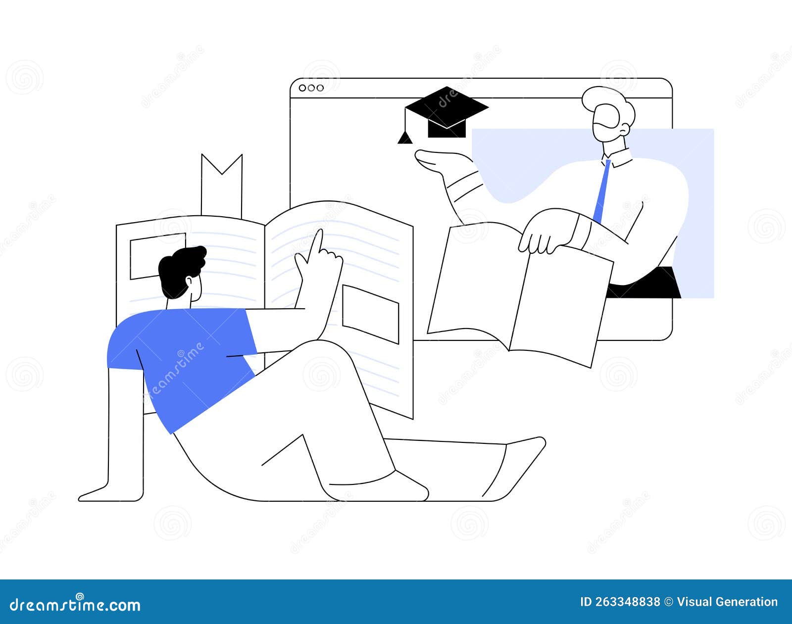 Distance Learning Abstract Concept Vector Illustration. Stock Vector ...