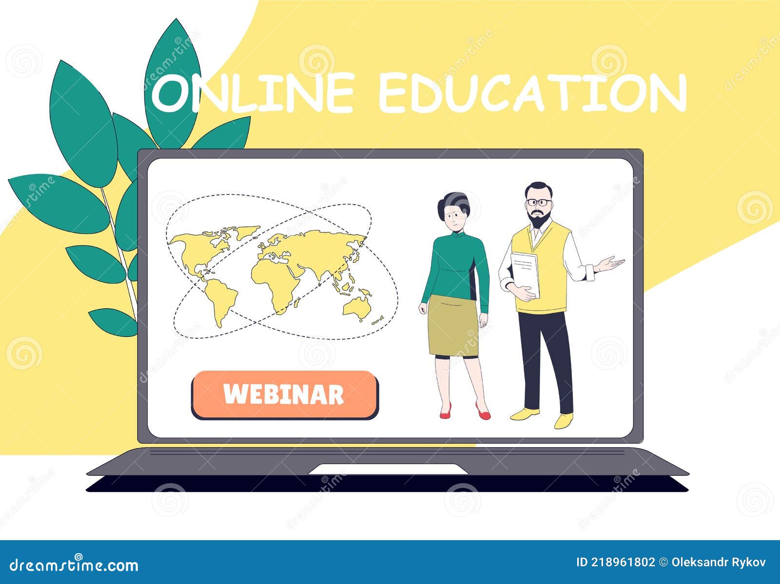 Distance Learning, Online Courses and Trainings. Stock Vector ...