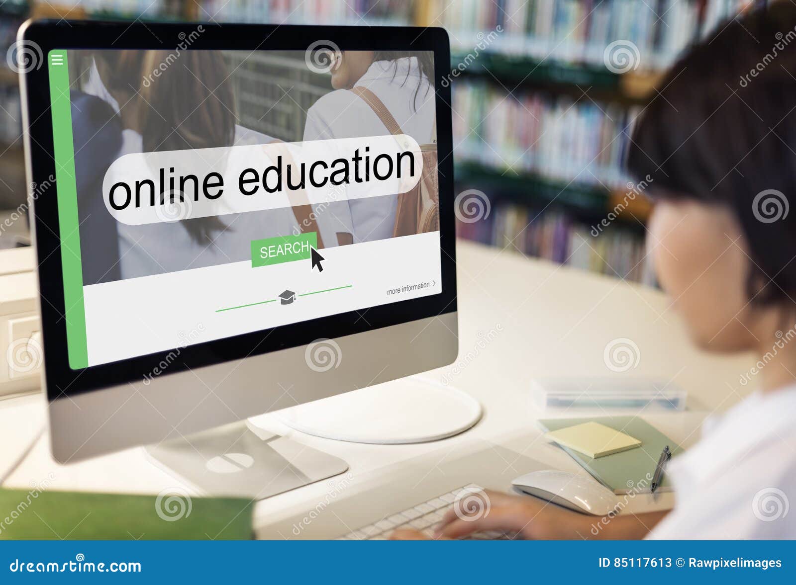 Distance Learning Online Search Interface Concept Stock Image - Image ...