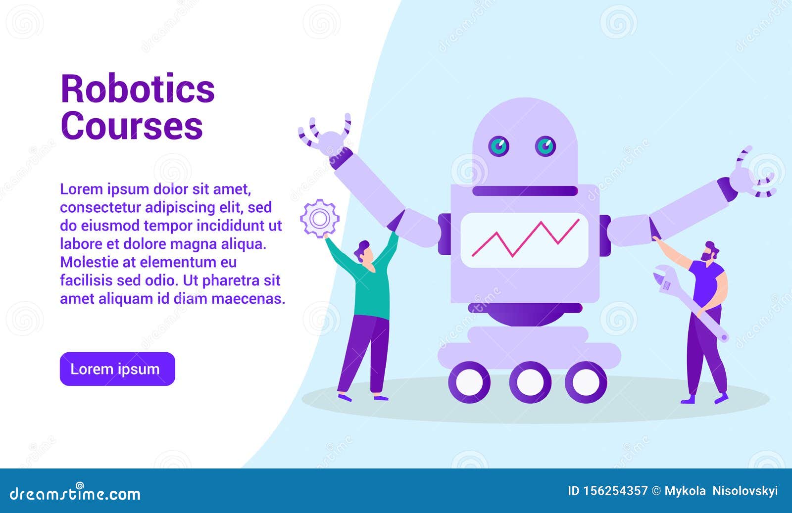 Distance Learning. Robotics Courses. E-Learning. Stock Vector ...