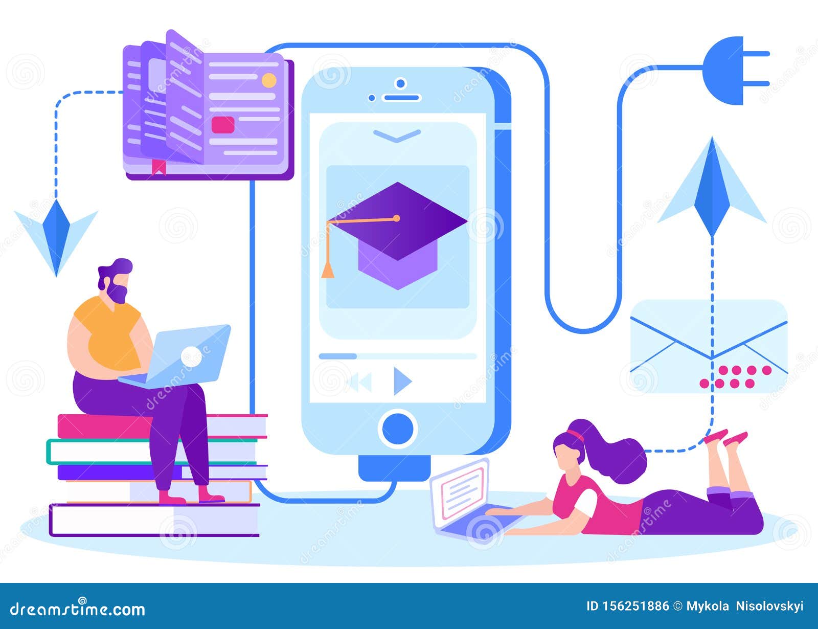 Distance Learning System. Feedback. E-Learning. Stock Vector ...