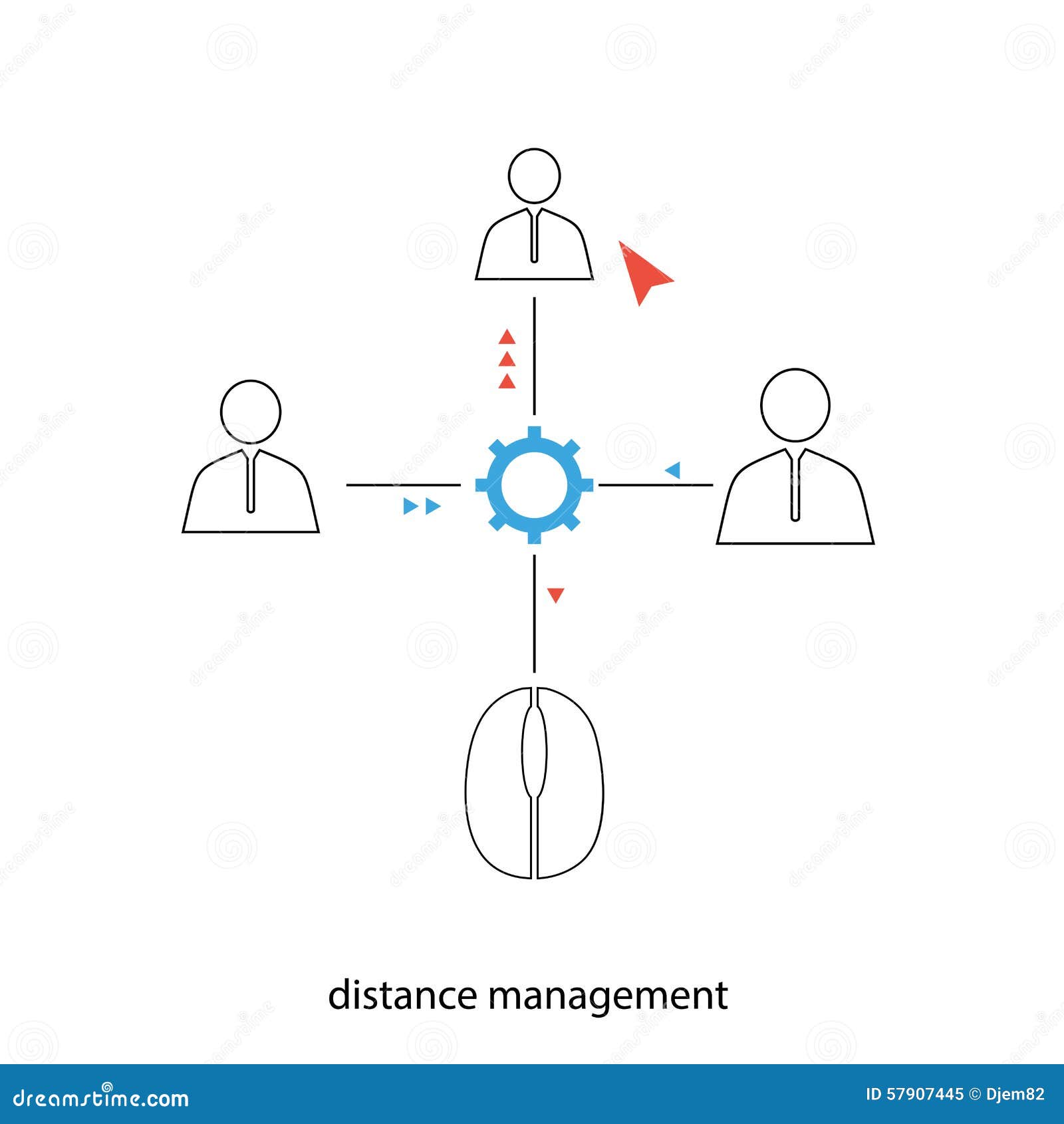 Distance management stock vector. Illustration of networking - 57907445