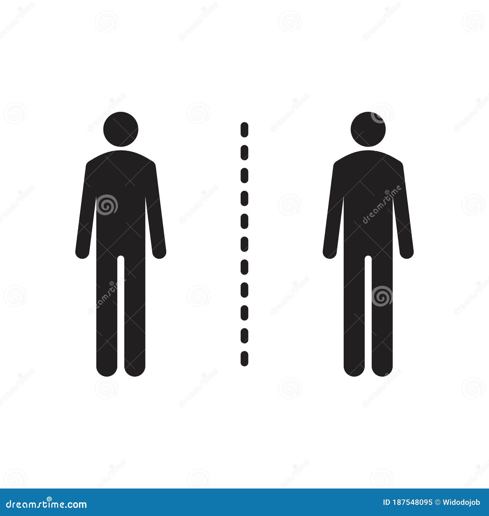 Distance People Icon. Keep Distance To Stop the Spread of the Virus ...