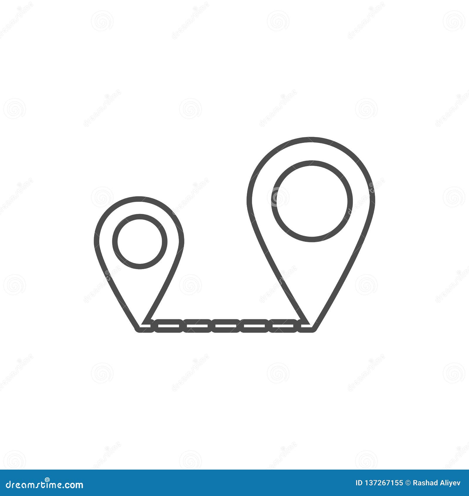 Distance between Pins Icon. Element of Cyber Security for Mobile ...