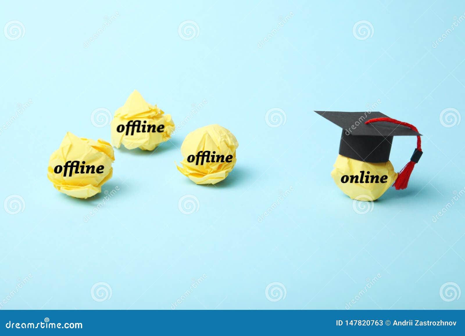 Distance and Remote Education in Internet. Online Education Concept ...