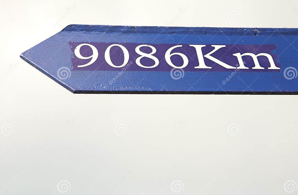 Distance sign stock image. Image of kilometers, road, signage - 2768387