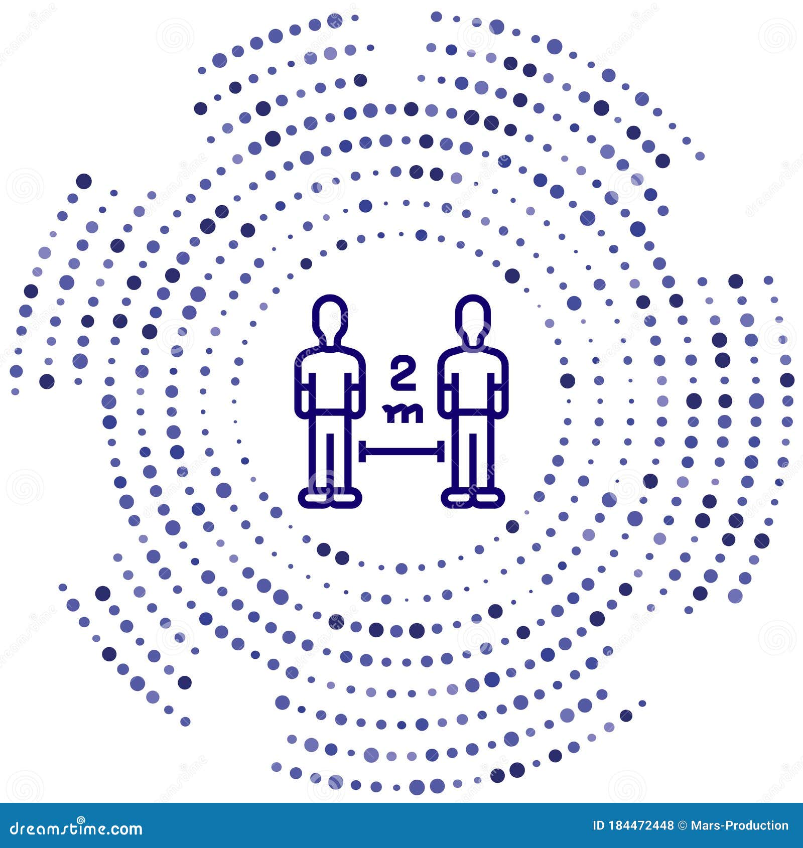 Distance Vector Icon. Distance Editable Stroke. Distance Linear Symbol ...